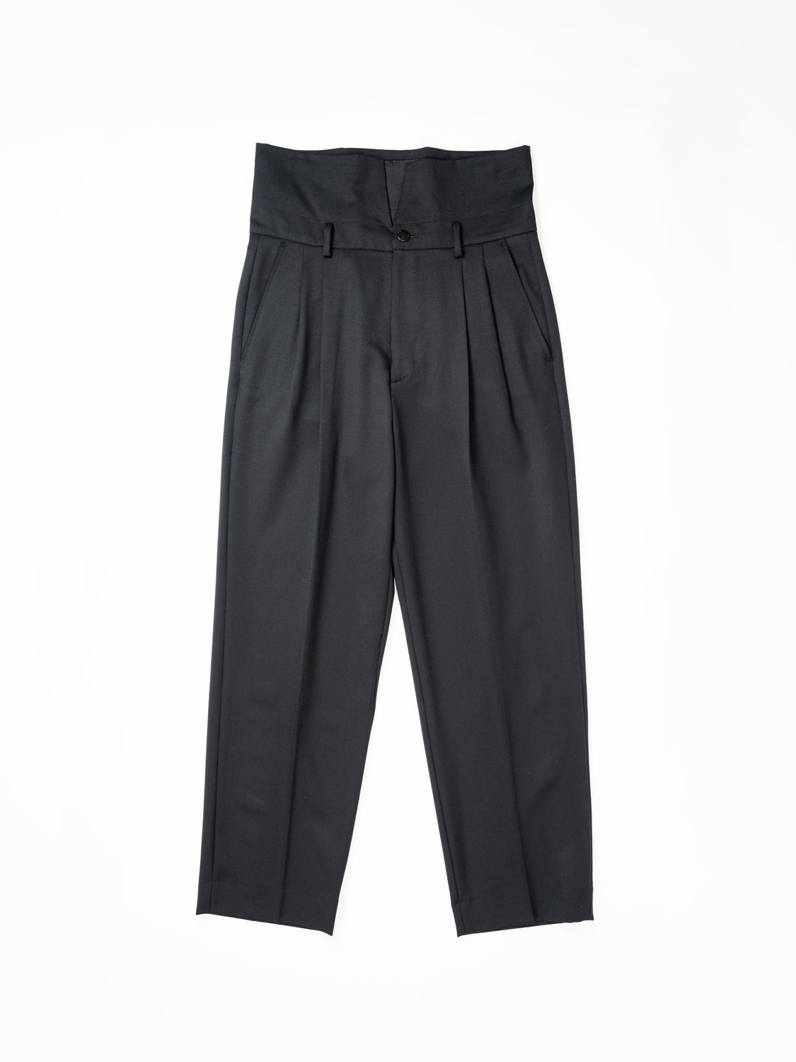 HIGH-WAISTED TUCK PANTS